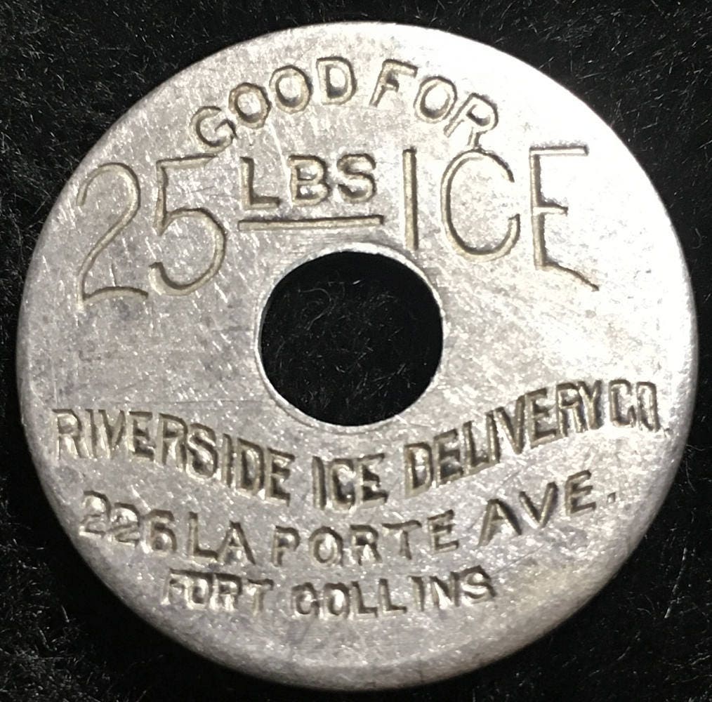 Riverside Ice Delivery Co Ice Token 1925 Fort Collins CO | Etsy