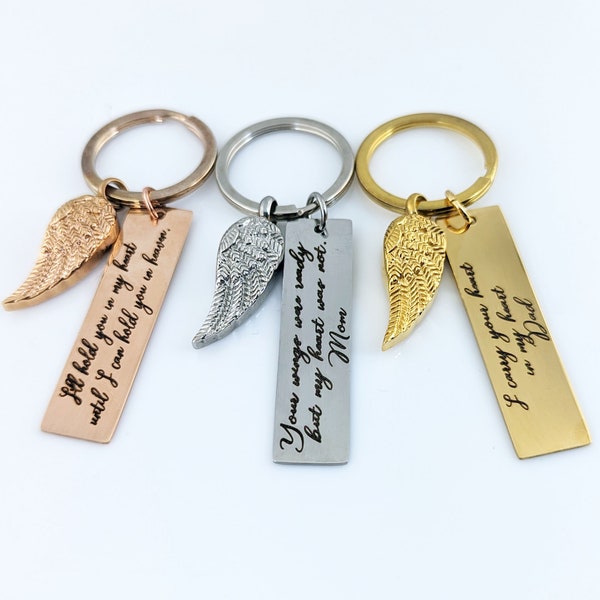 Angel Wing Keychain - Etsy