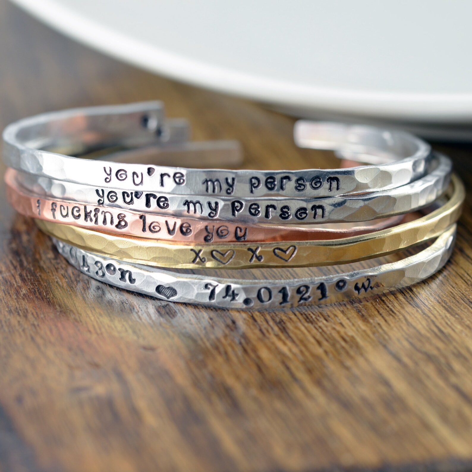 Custom Cuff Bracelet Gift Idea for Her Inspirational Cuff - Etsy