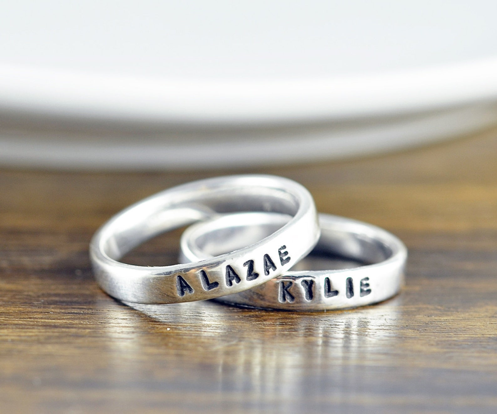 Personalized Stacking Rings Personalized Gifts Custom Ring - Etsy