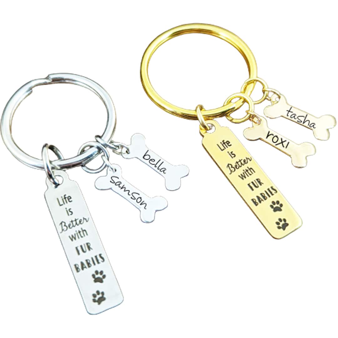 Personalized Dog Keychain , Custom Keychain, Dog Lover Gift ...