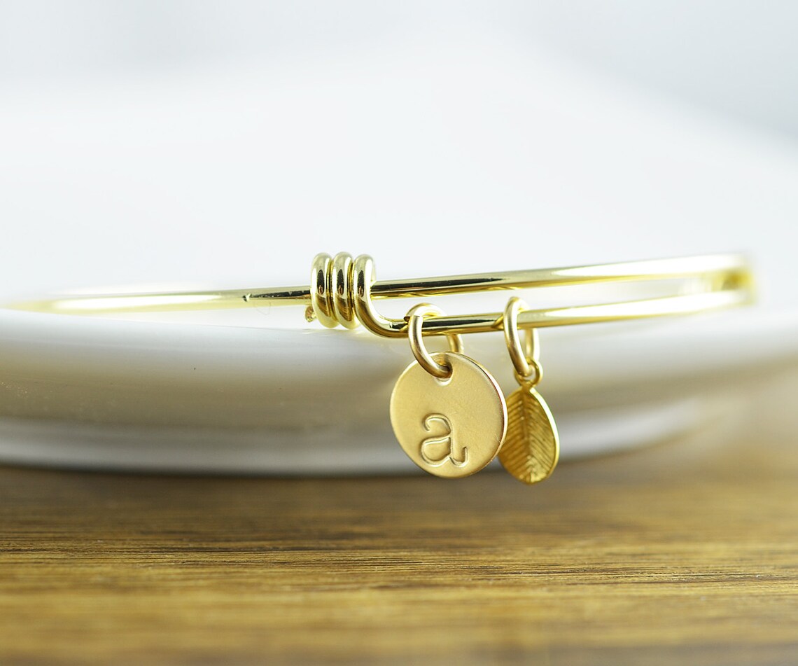Gold Initial Bracelet Personalized Initial Bracelet - Etsy