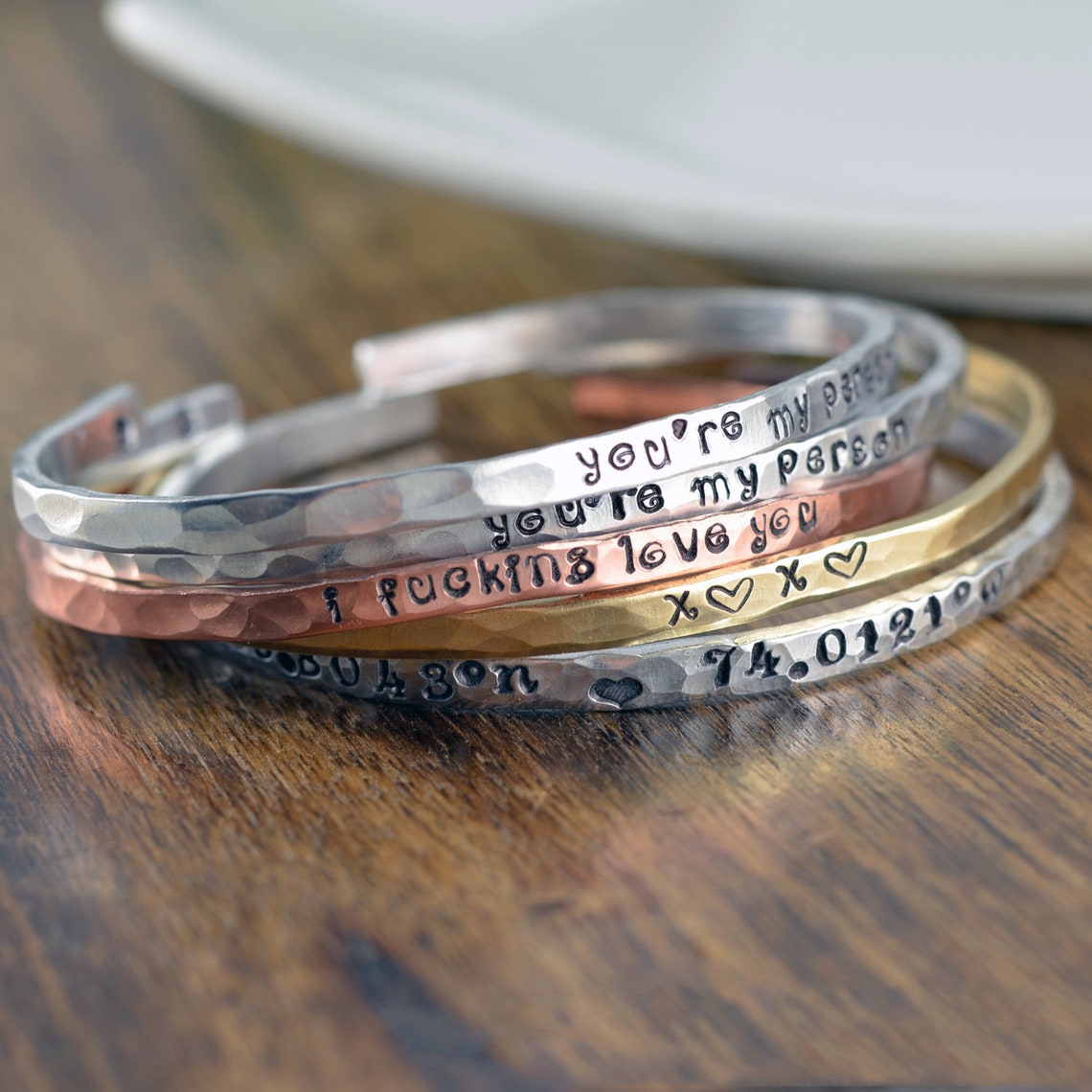 Custom Cuff Bracelet Gift Idea for Her Inspirational Cuff - Etsy