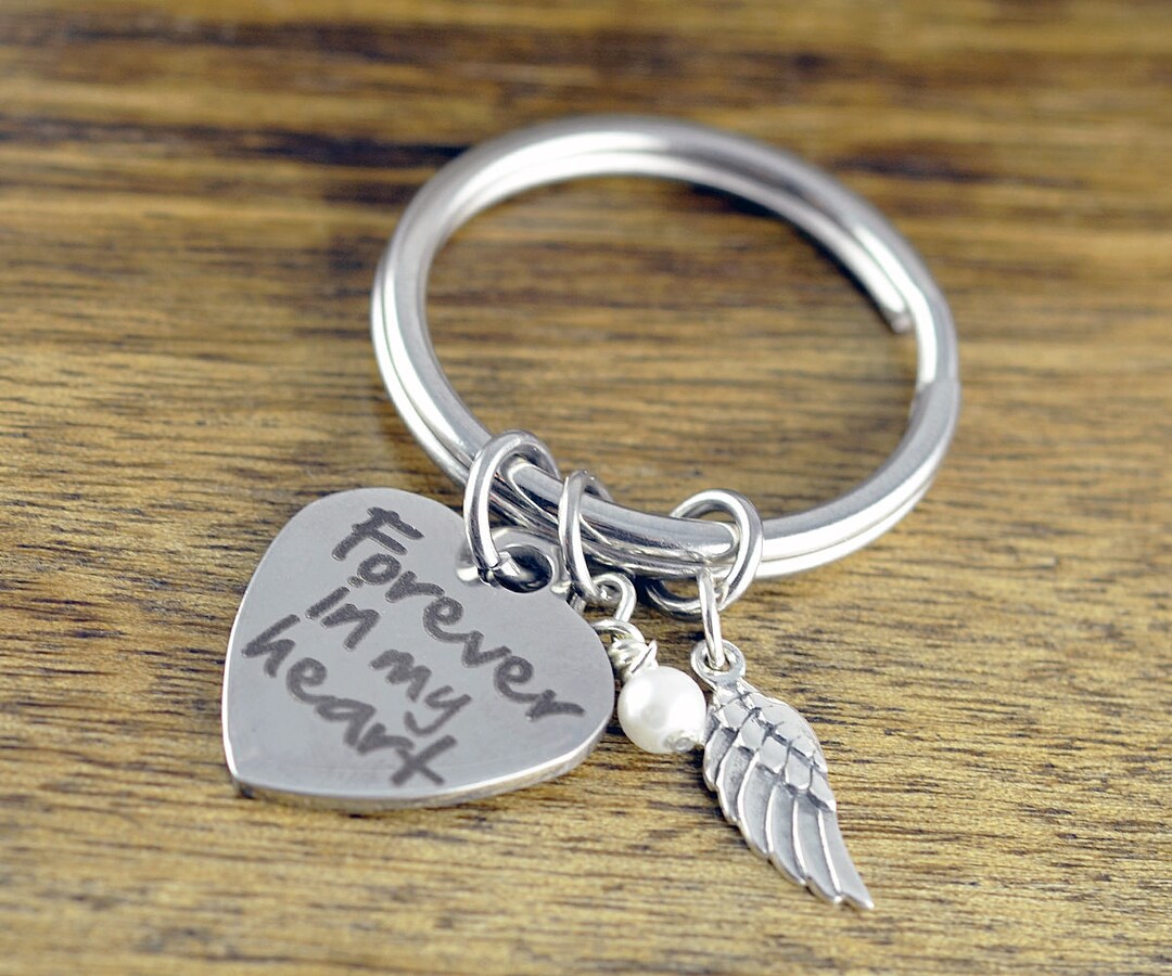 Forever in My Heart Key Chain - Memorial Keychain - Remembrance Jewelry ...