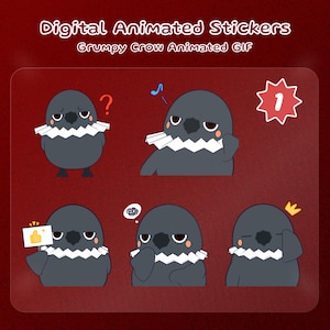 Animated Gifs - Grumpy Crow [1] | Sylus | Love and Deepspace - Etsy