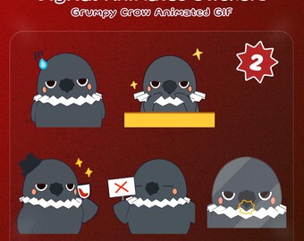 Animated Gifs - Grumpy Crow [1] | Sylus | Love and Deepspace - Etsy