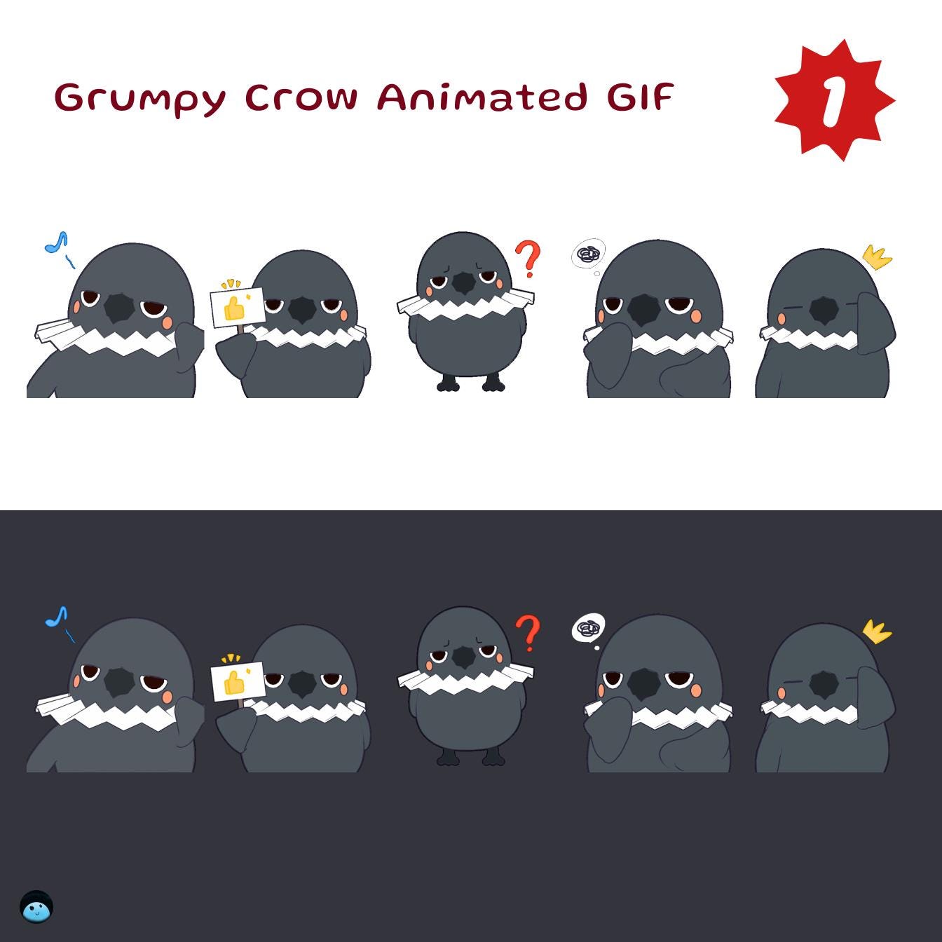 Animated Gifs - Grumpy Crow [1] | Sylus | Love and Deepspace - Etsy