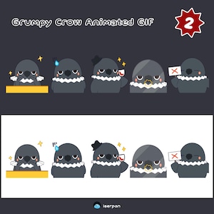 Animated Gifs - Grumpy Crow [2] | Sylus | Love and Deepspace - Etsy