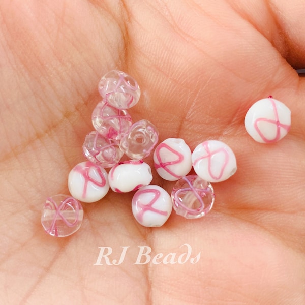 Pink Ribbon Beads - Etsy
