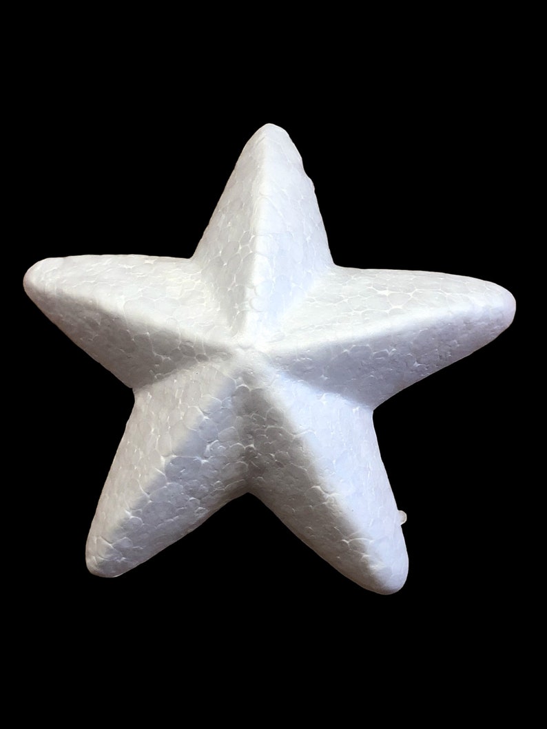 Smooth 3” Styrofoam 3D Stars. Paint, Glitter or Cover in Fabric and Put ...