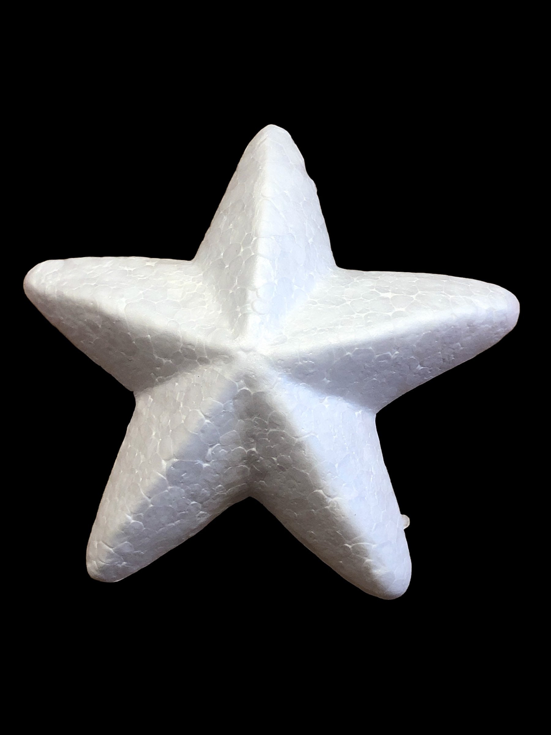 Smooth 3” Styrofoam 3D Stars. Paint, Glitter or Cover in Fabric and Put ...