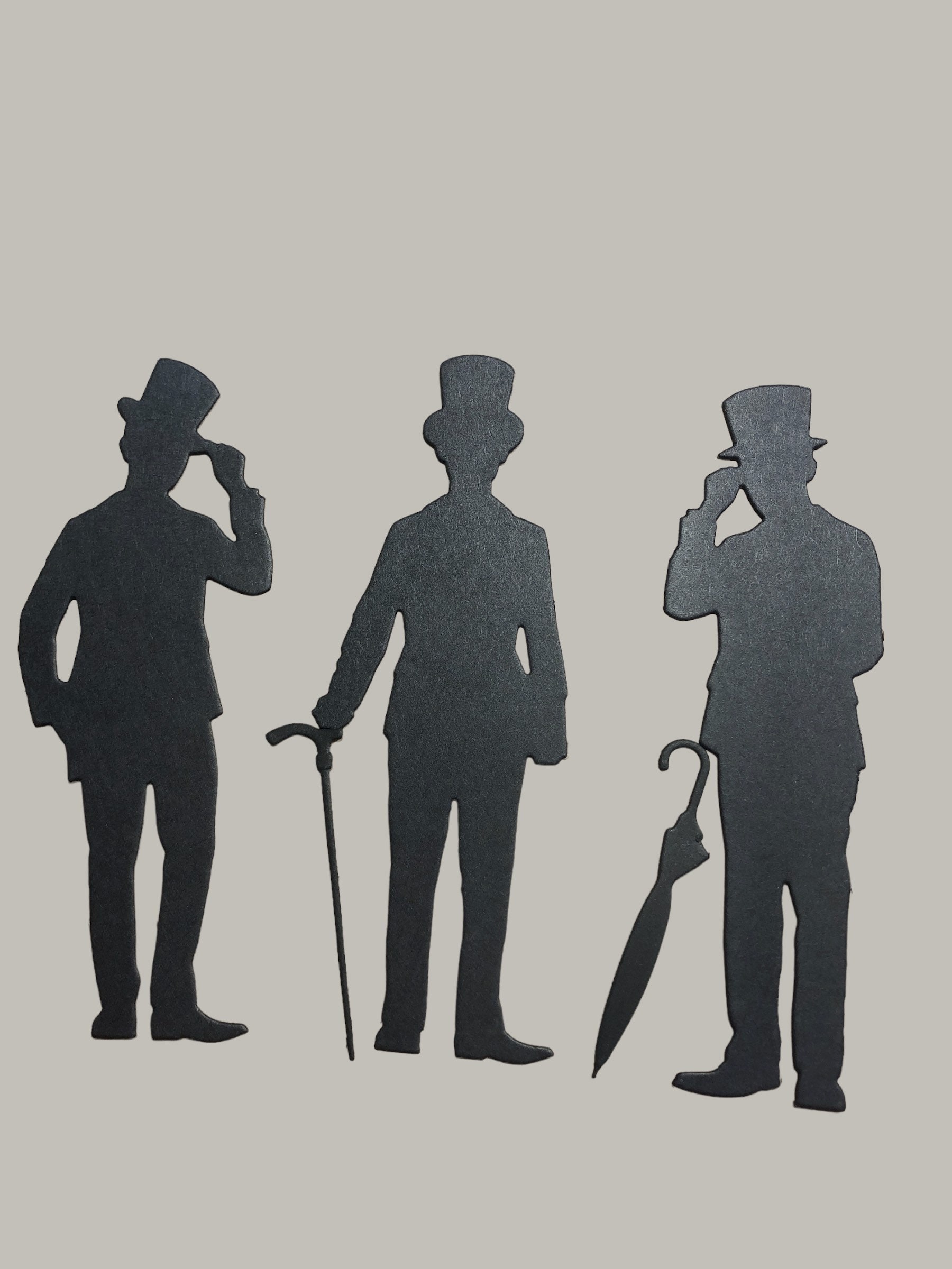 3 Sets of Gentlemen Die Cuts ONLY From Tim Holtz Die Set 666286 - Etsy