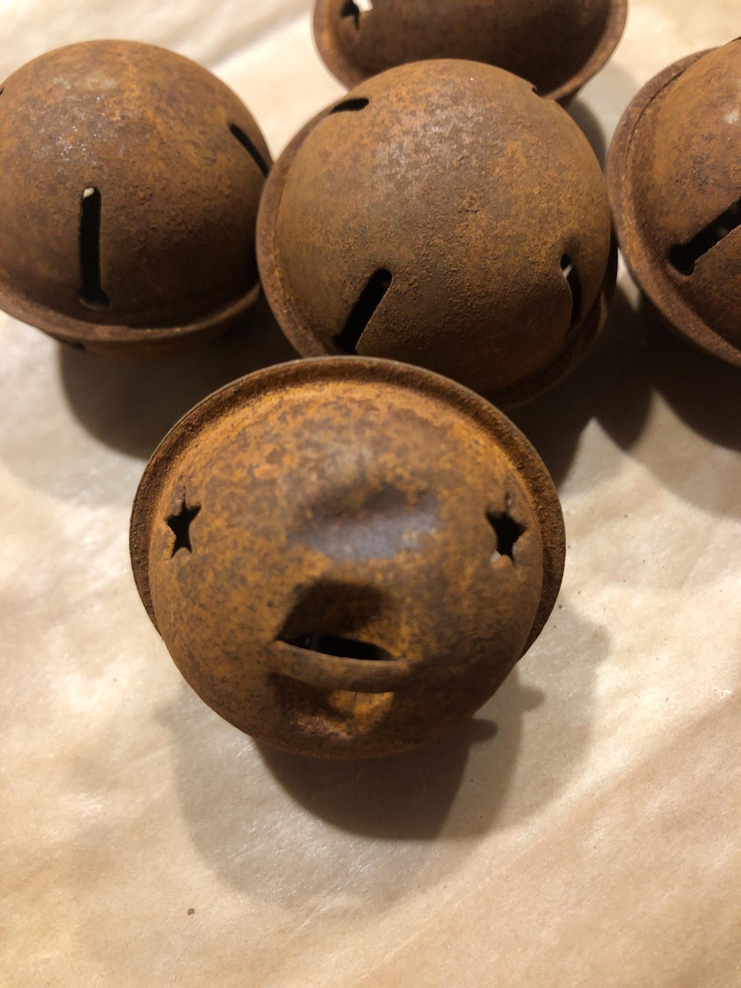 Big 2” Rusty Look Jingle Bells for That Farmhouse Rustic Look. Wreath ...