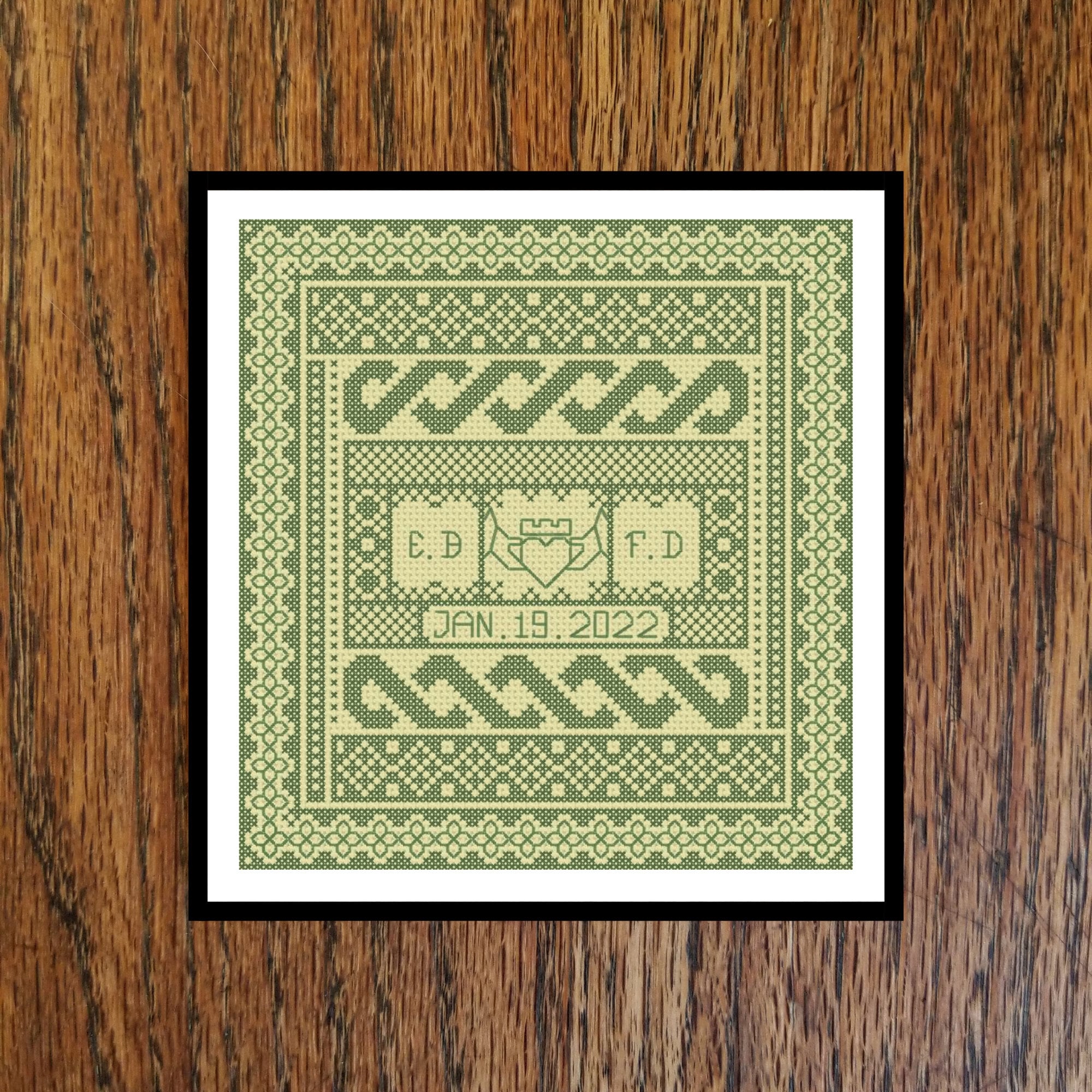 Irish Wedding Cross Stitch Chart, Celtic Sampler (PDF Chart) - Etsy
