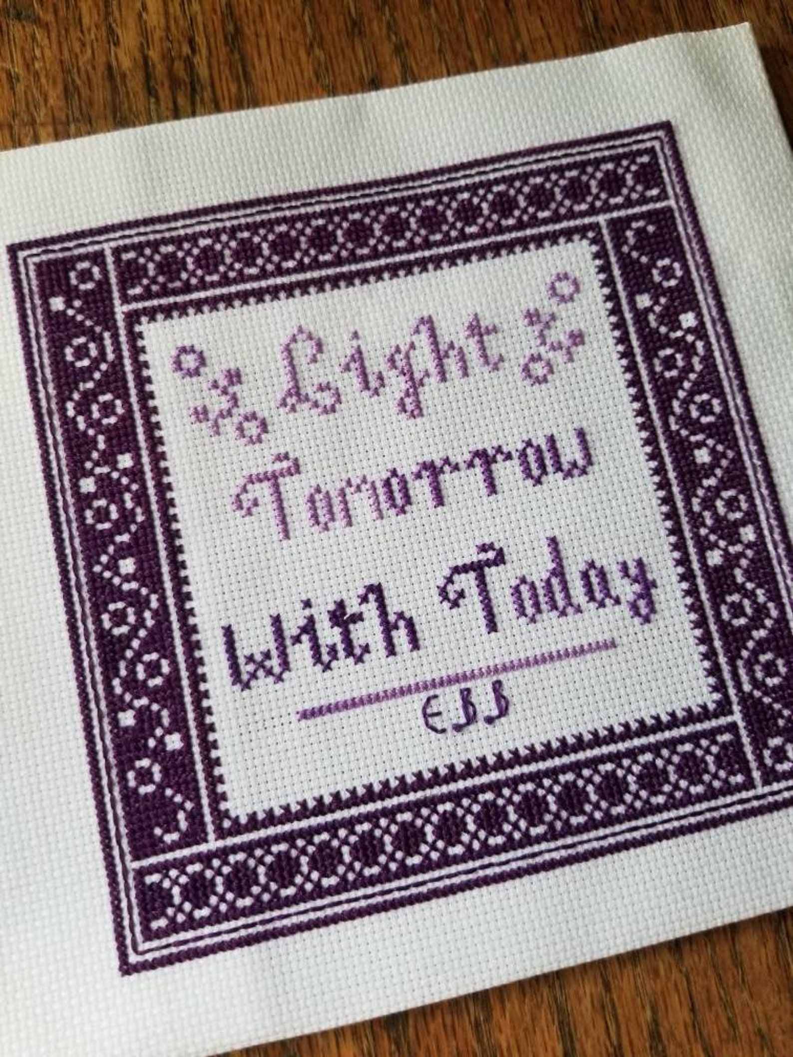 Light Tomorrow With Today Cross Stitch Chart, X Stitch, Cross Stitch ...