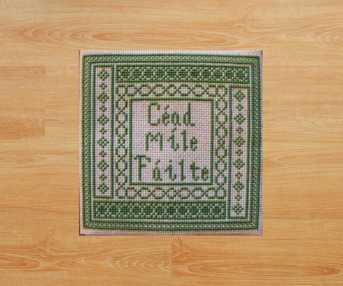 Irish Welcome Celtic Cross Stitch Chart (PDF Pattern) - Etsy