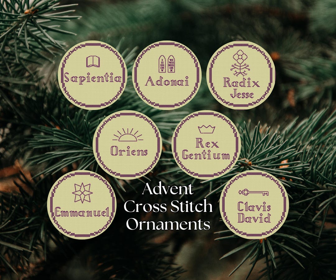 O Antiphon Advent Ornaments: Cross Stitch PDF Chart (emnellie) - Etsy