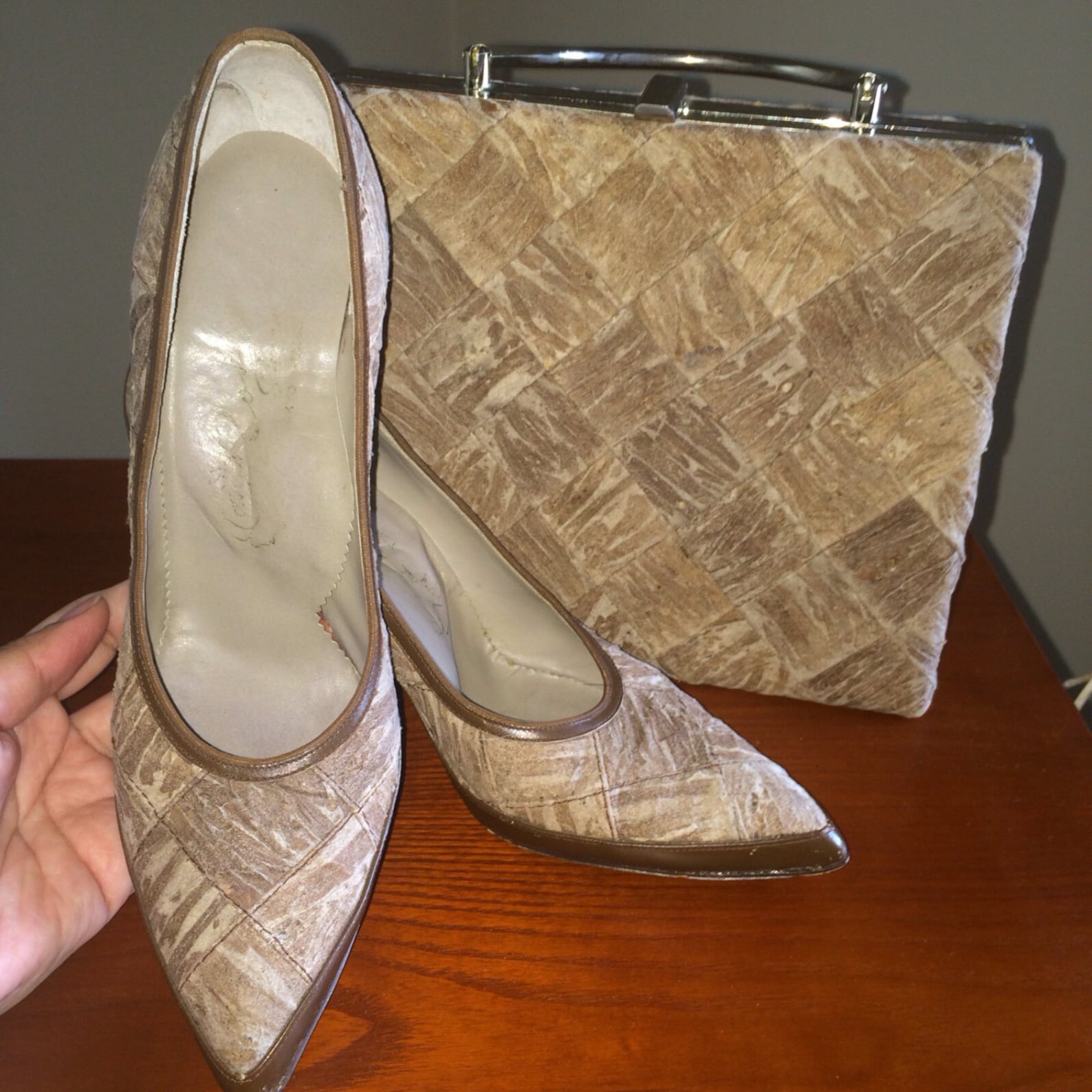 Rare Vintage Matching Heels and Purse - Etsy