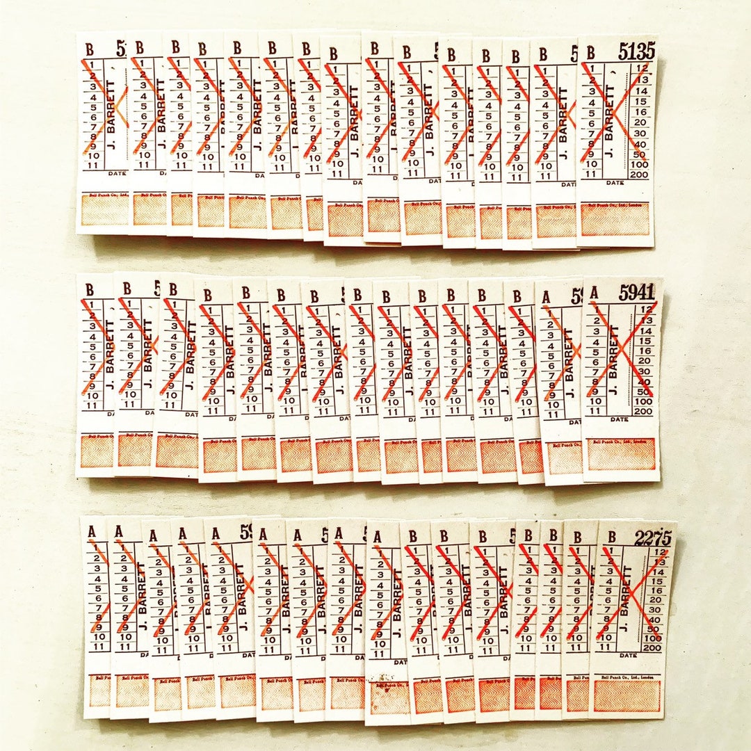 Set of 50, Vintage U.K. J. Barrett Bus Tickets - Etsy