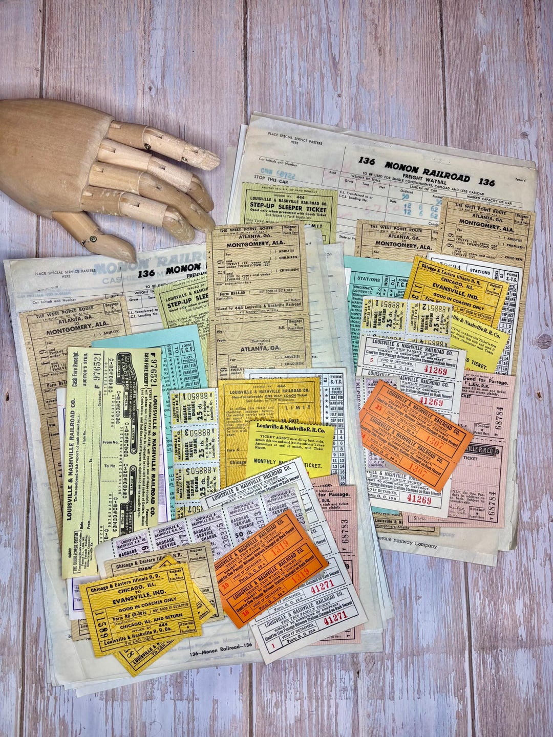 Vintage Railroad Paper Ephemera - SALE - Etsy