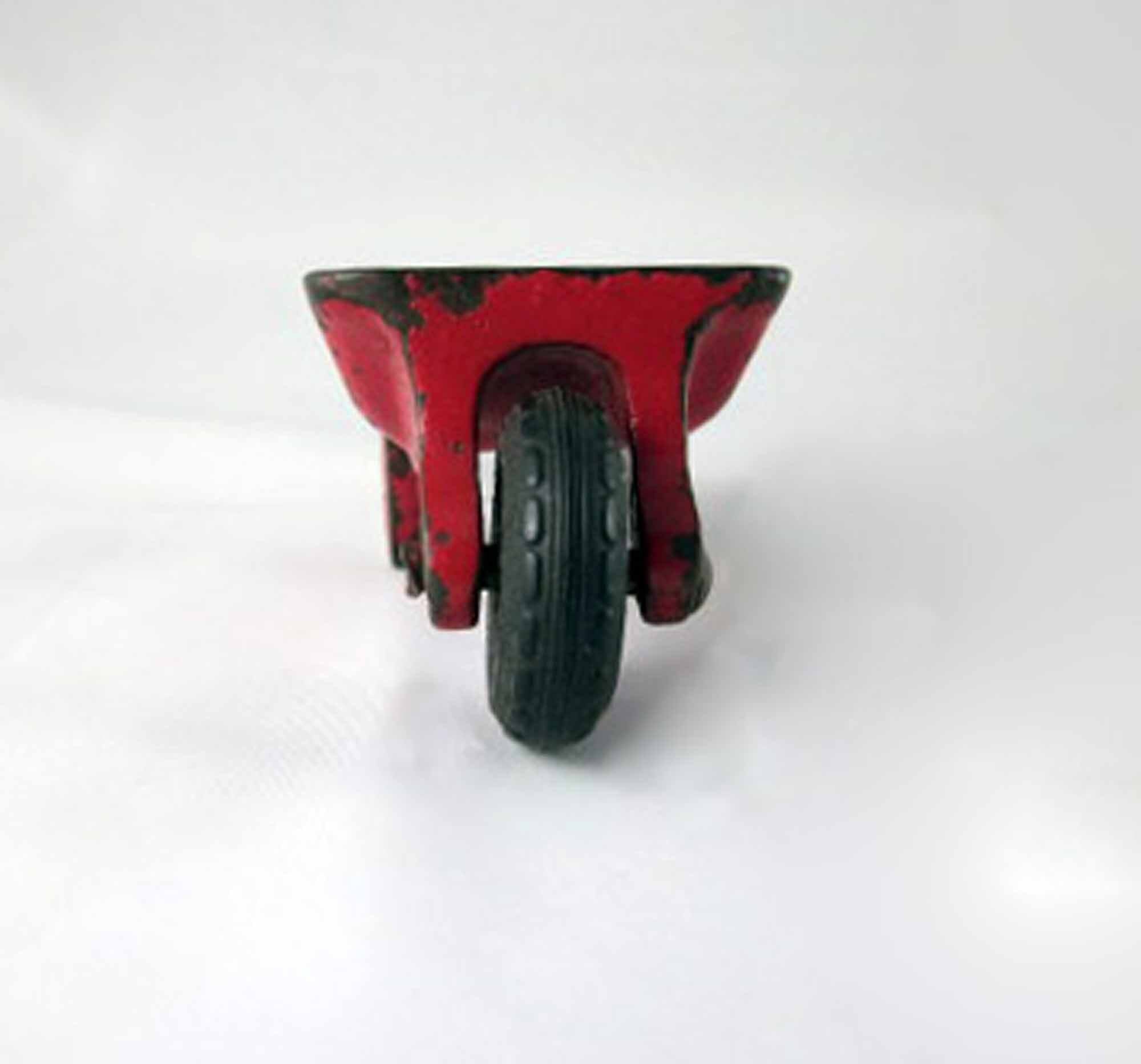 Arcade Cast Iron Red Wheelbarrow Toy With Black Wheel Miniature 1930s ...