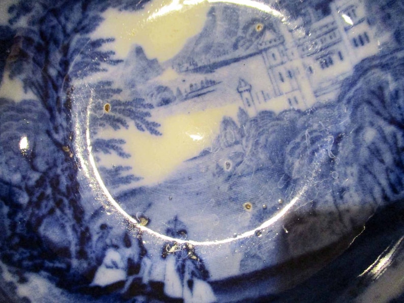 Royal Staffordshire Pottery Jenny Lind Flow Blue Transferware - Etsy