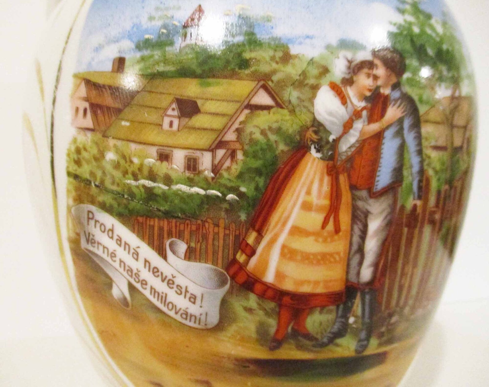 Hand Painted Moritz Zdekauer Czechoslovakia Two Liter Porcelain Stein ...