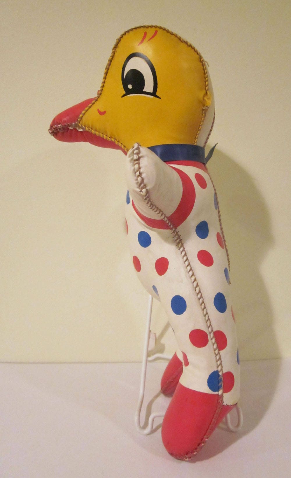 Vintage Oil Cloth Stuffed Easter Duck Toy 1950s - Etsy