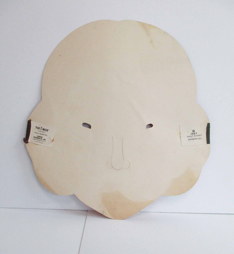 Walt Disney Enterprises Snow White Paper Par-t Mask by - Etsy