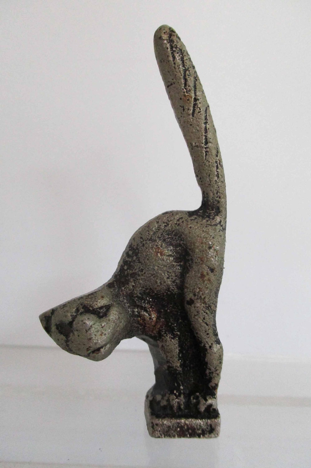 Vintage Cast Iron Black Screech Cat Figurine Table Top Decoration - Etsy
