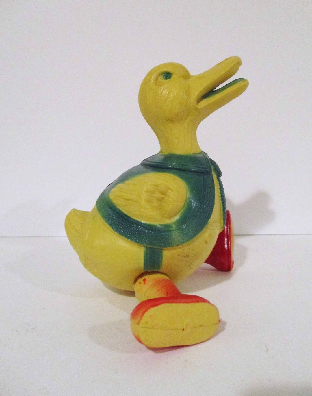 Viscoloid Celluloid Jointed Legs Duck in Vest and Mary Janes Easter ...