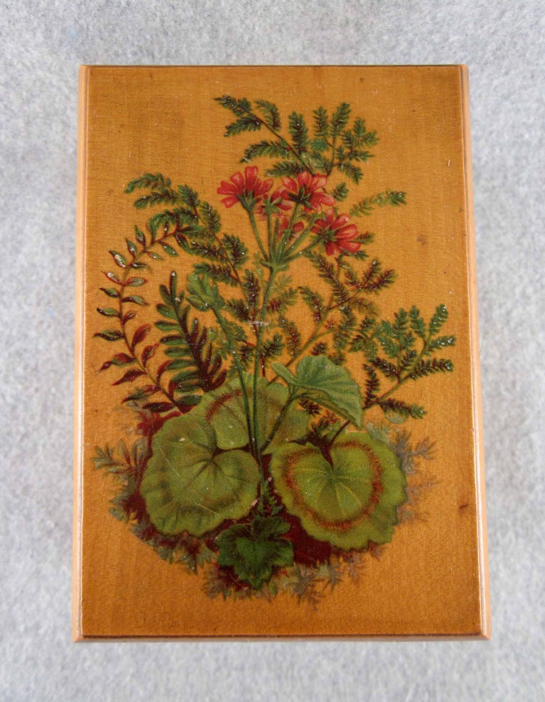 Mauchline Ware and Fernware Casket Footed Trinket Box 1800s - Etsy