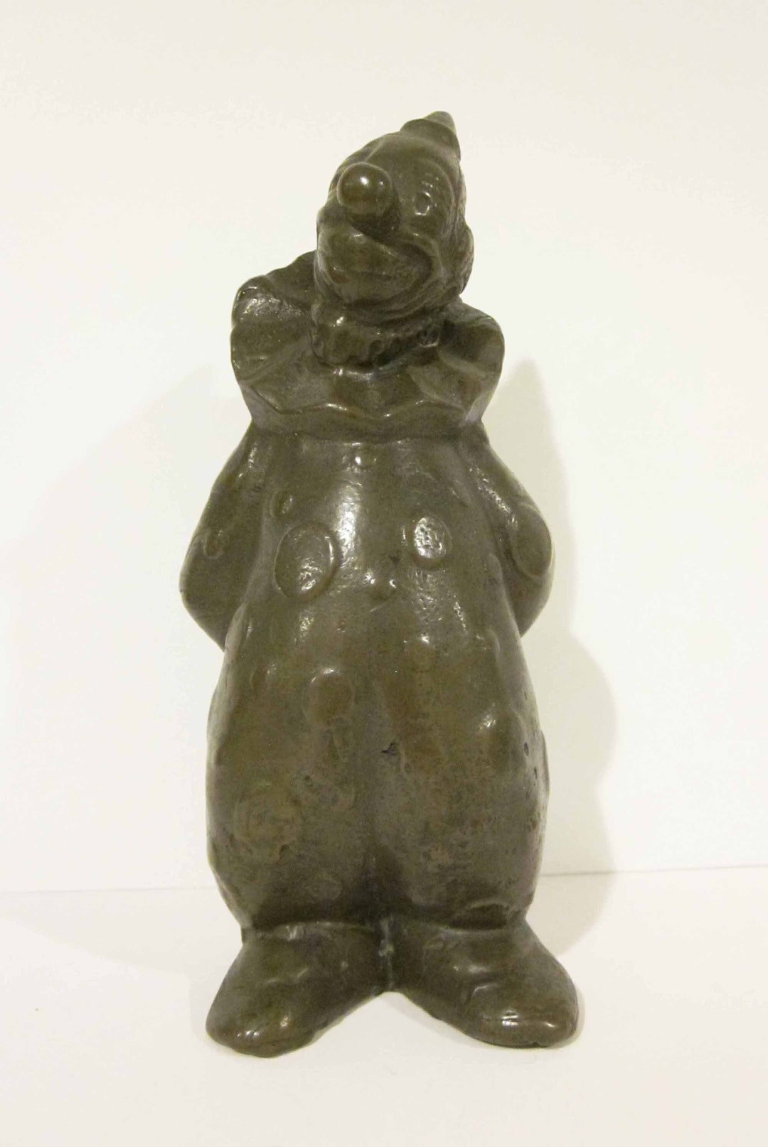 Solid Bronze With a Dark Patina Clown Figurine or Paperweight - Etsy