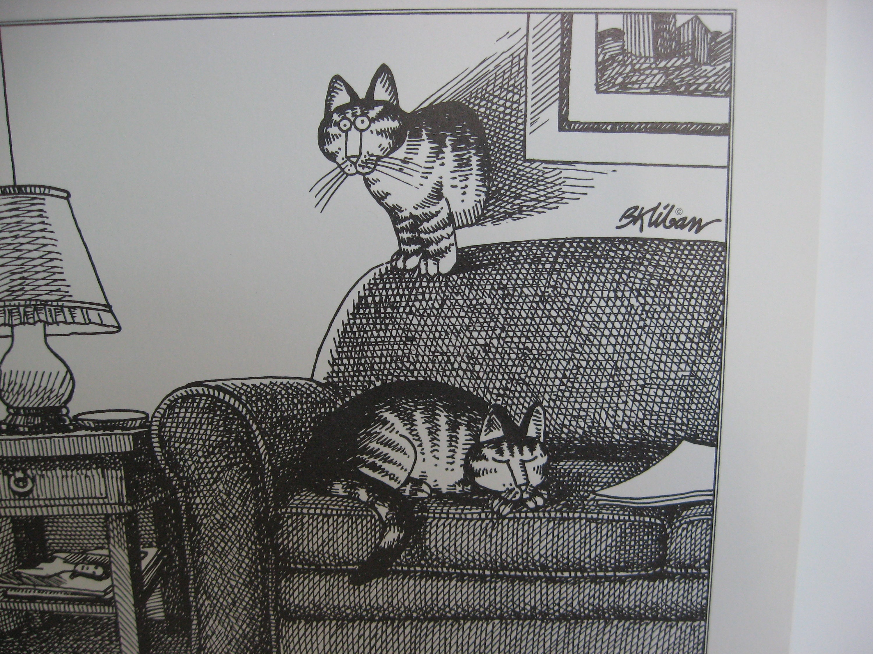 Kliban Cat,cat Print,book Page,vintage Print,tabby Cats,cats in Living ...