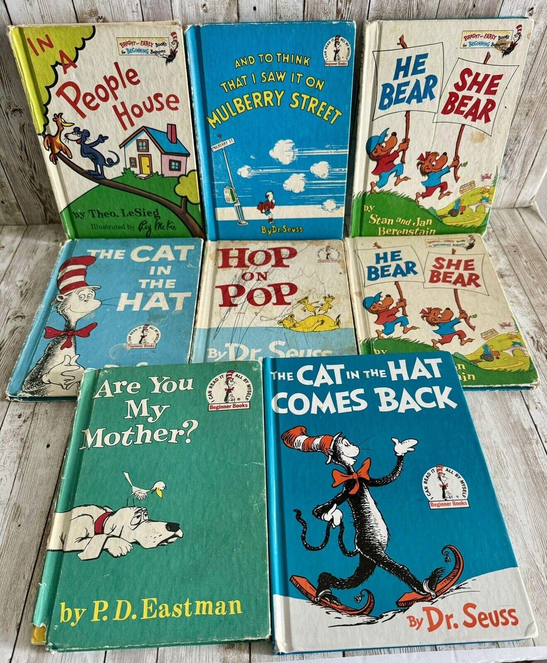 Vintage Dr. Seuss Books-lot of 8-beginner and Bright & Early Books 1960 ...