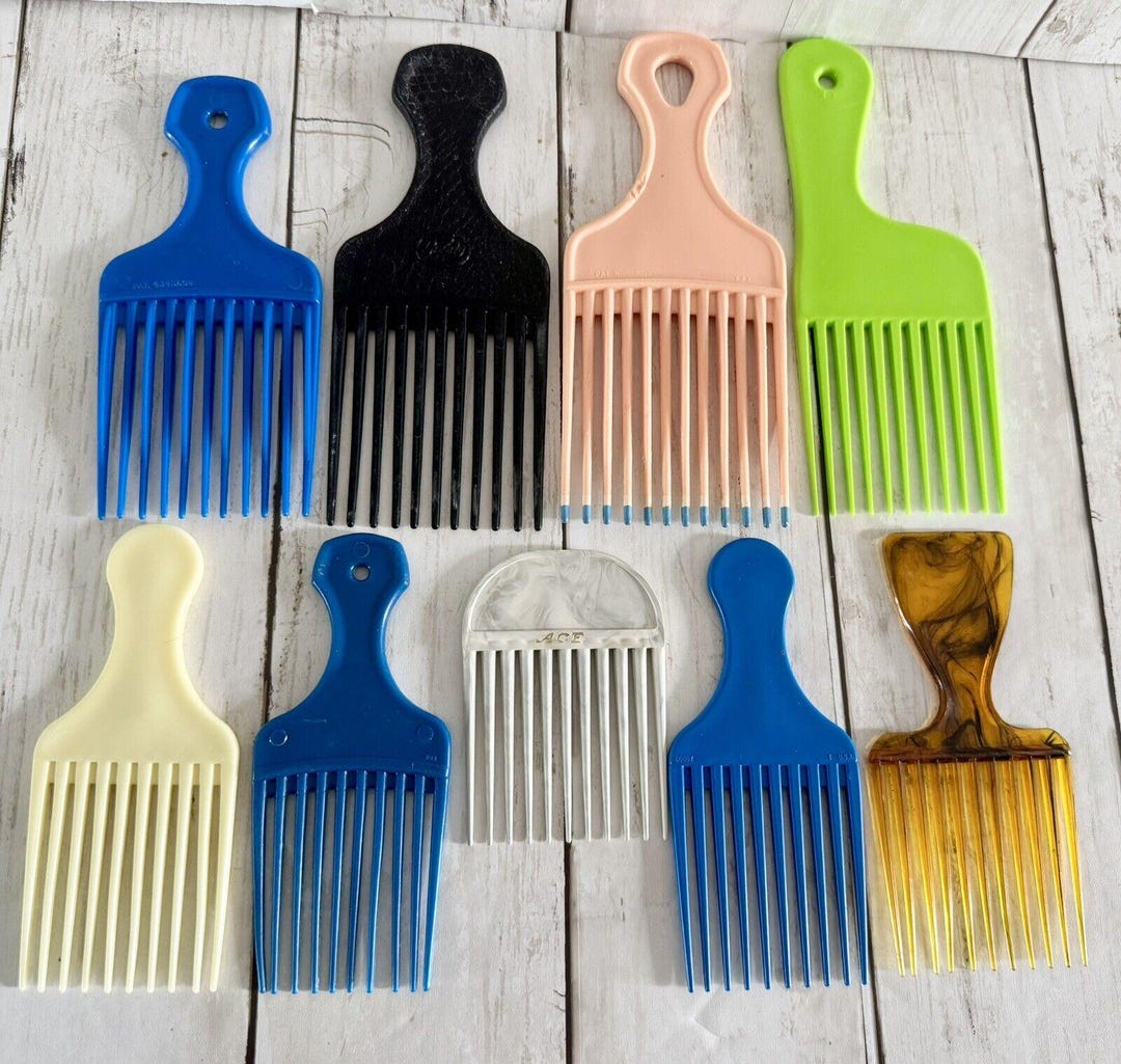 Vintage Hair Pick Lift Combs ~ Lot of 9 ~ Variety Pack Including Goody ...