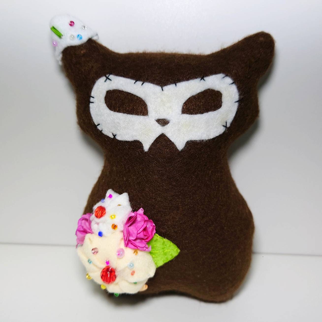 PLUSH DOLL: OOAK Creepy Cute Skeleton Cat Plush, Skull Cat Plushie ...