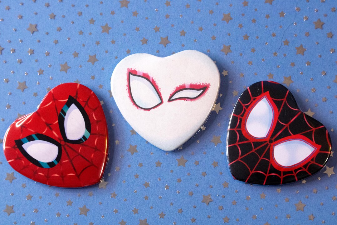Spidey Heart Buttons - Etsy