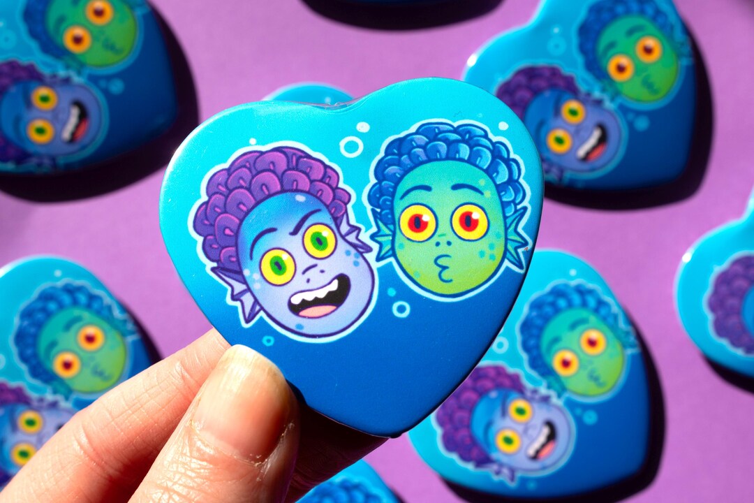 Luca Fish Boys Heart Button - Etsy
