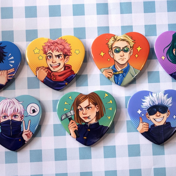 Jujutsu Kaisen Buttons - Etsy