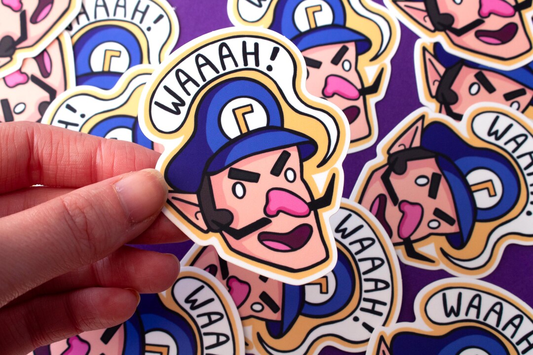 Waluigi Vinyl Sticker - Etsy