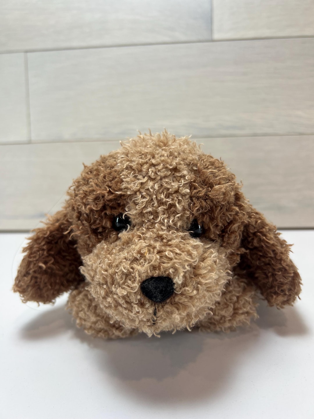Vintage Russ Berrie Scruffy Puppy Dog Beanie Plush Toy Brown 9” Floppy ...