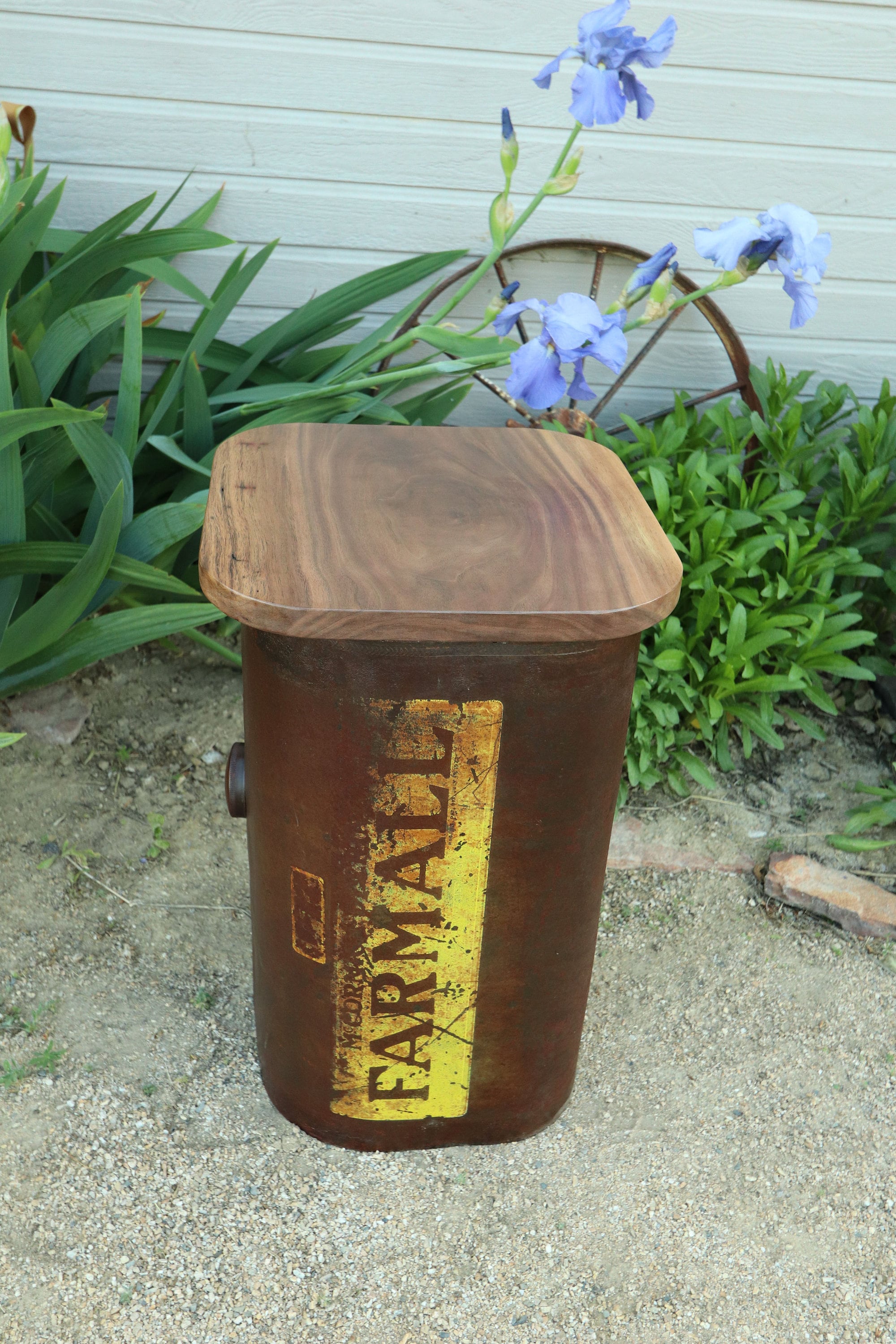Mccormick Farmall Tractor Table W/ Walnut Top, Vintage Collectible ...