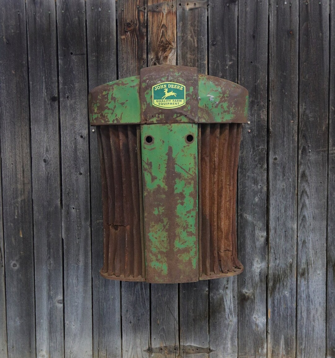 John Deere Tractor Grille 60 With Great Patina & Battery Operated LED ...