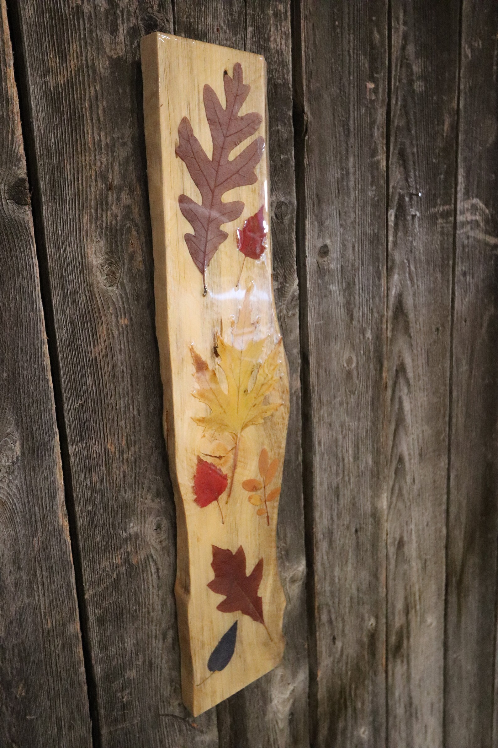 Fall Foliage Wildflower Epoxy Resin Art Real Leaves From Idaho on Live ...