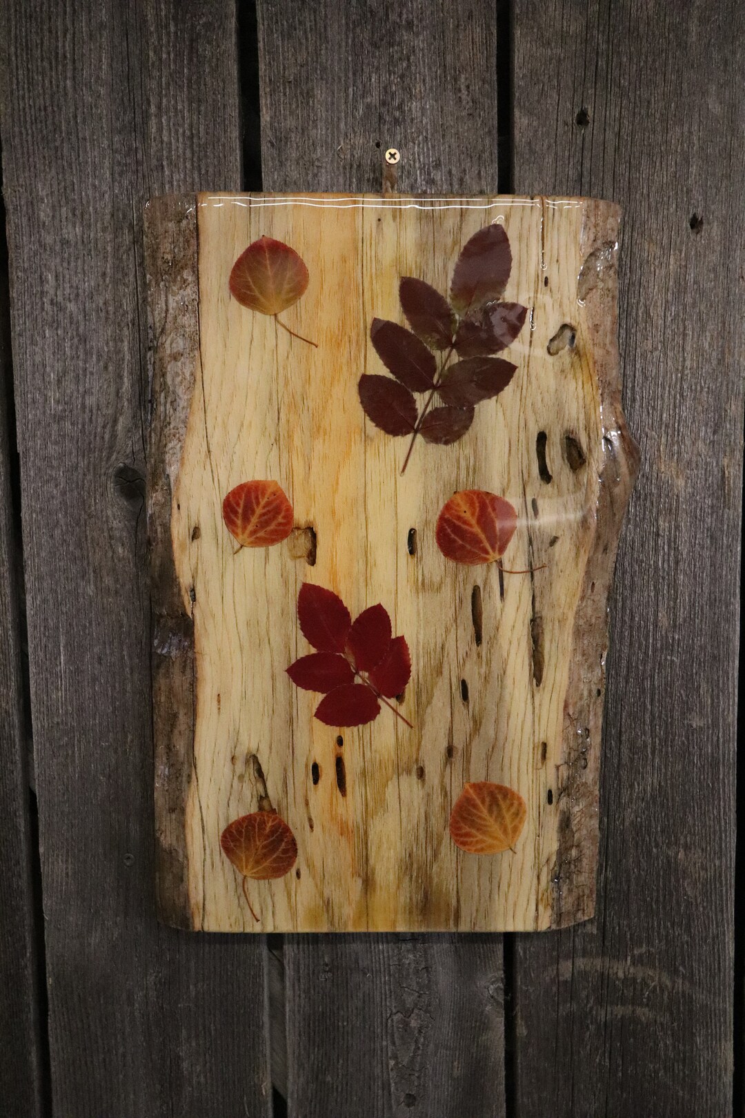 Aspen Fall Foliage Wildflower Epoxy Resin Art! Real Leaves From Idaho ...