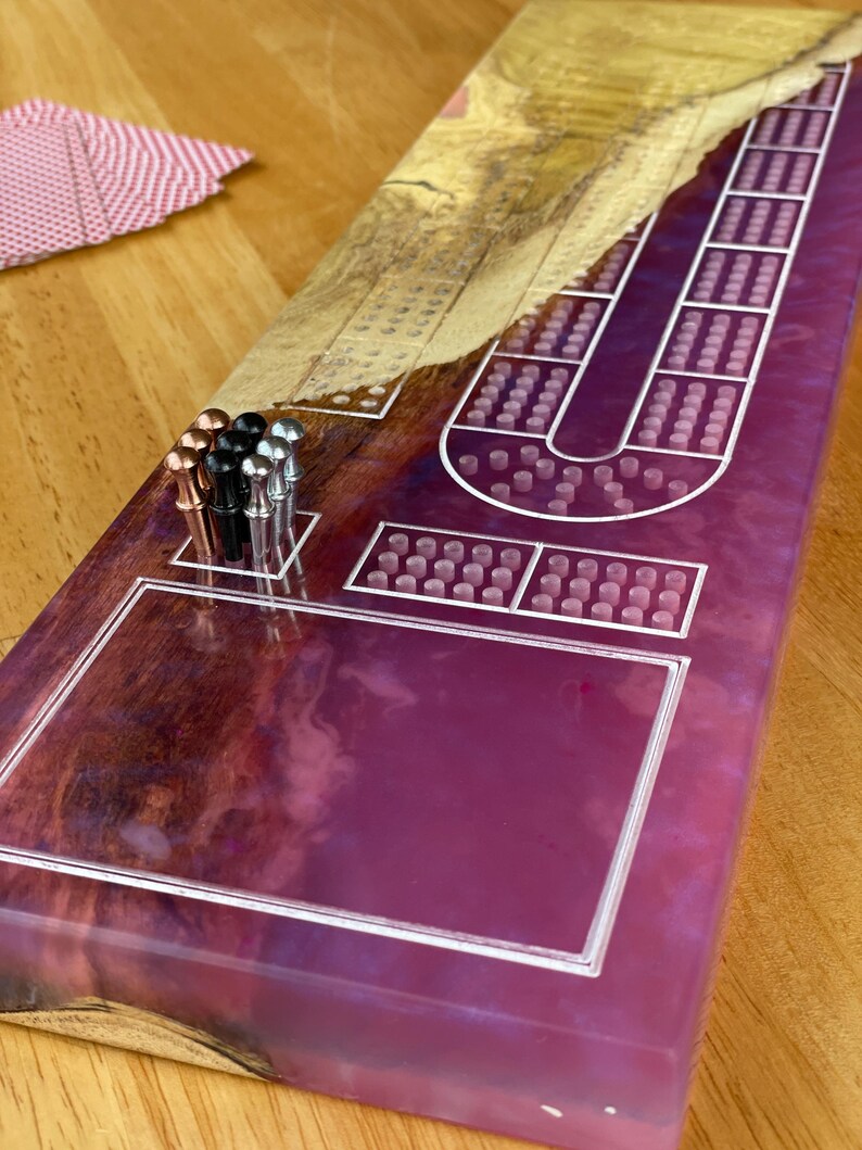 Black Locust Epoxy Resin Cribbage Board - Etsy