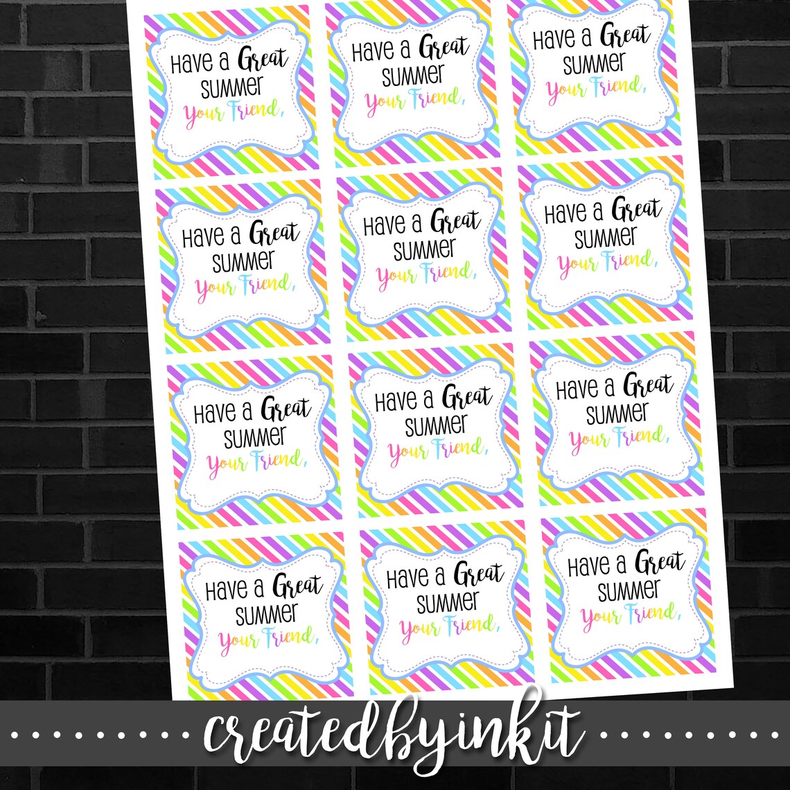 DIY Printable End of the Year Tag, End of the Year Student Gifts, Have ...