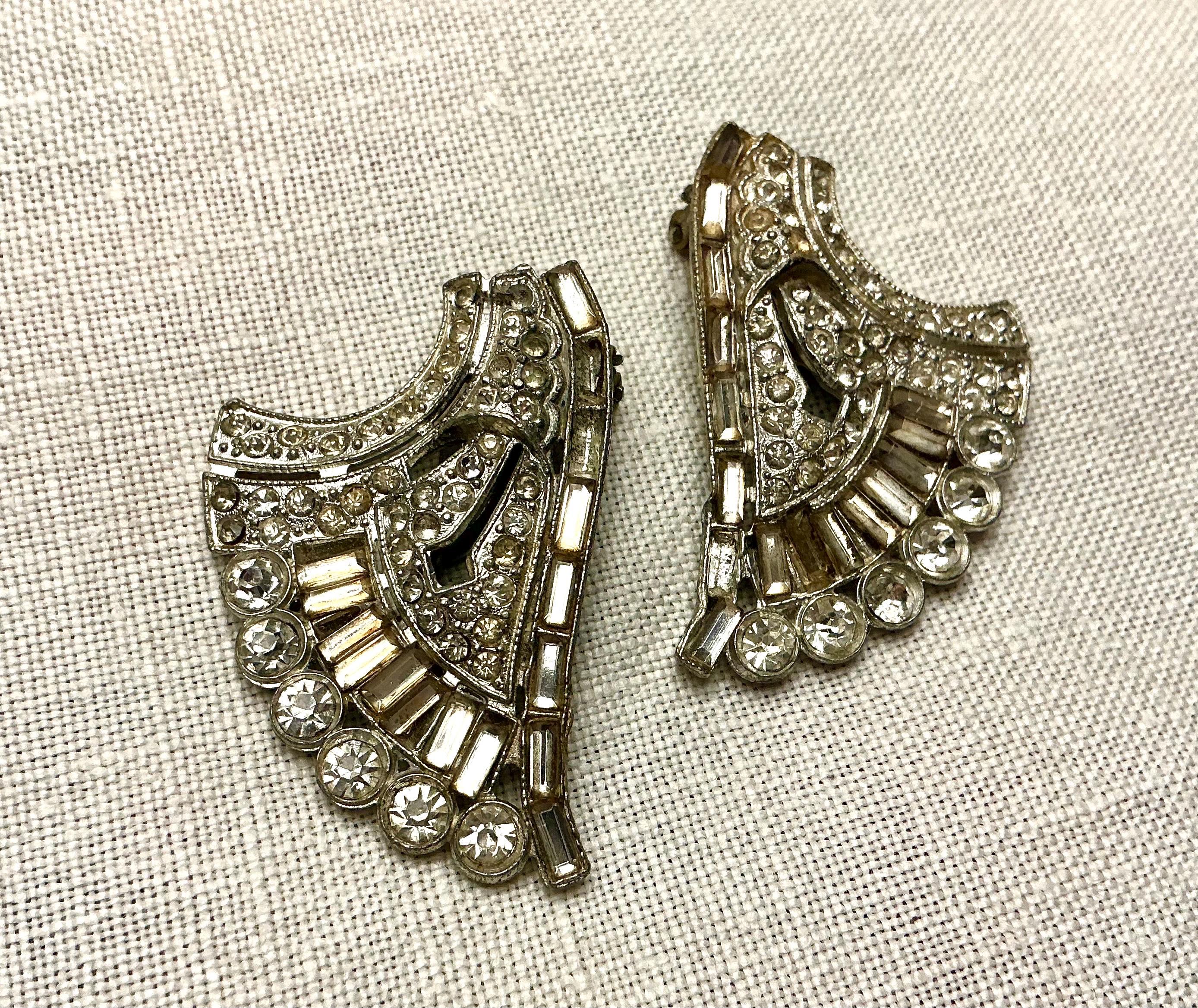 Marcel Boucher Signed Crystal Rhinestones Fur or Dress Clip Set - Etsy