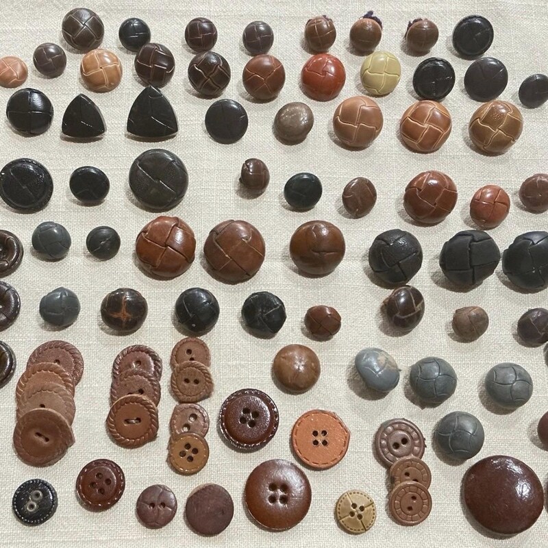 Faux Leather Buttons - Etsy